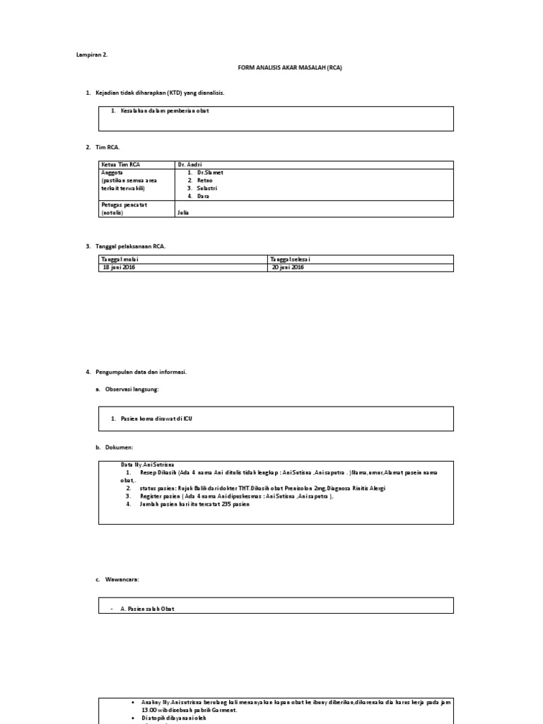 Contoh Soal Rca | PDF | Sains & Matematika