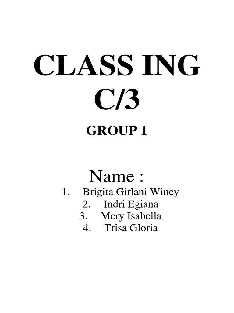 Class Ing C | PDF | Adjective | Noun