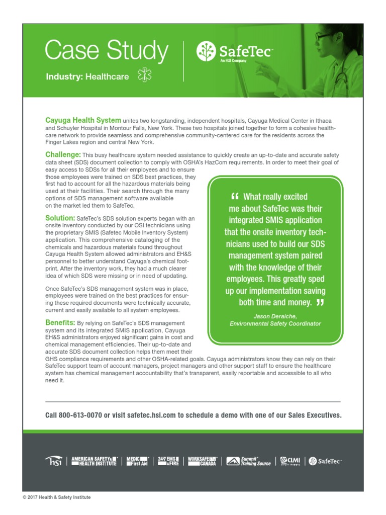 Case Study: Industry: Healthcare | PDF | Health System | Inventory