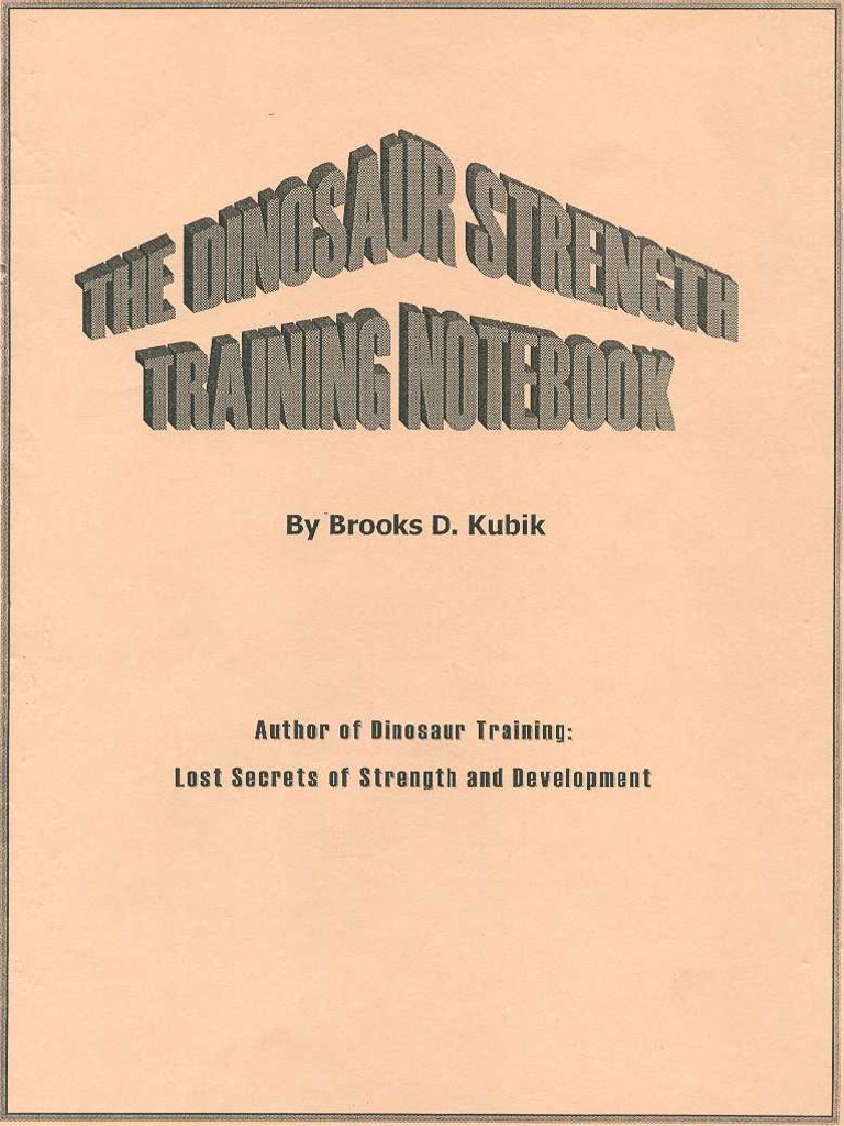 The Dinosaur Strength Training Notebook PDF | PDF | Physical Exercise ...