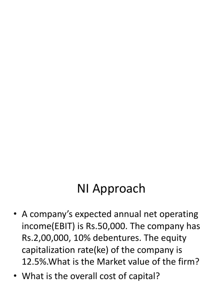 NI NOI Approach | PDF