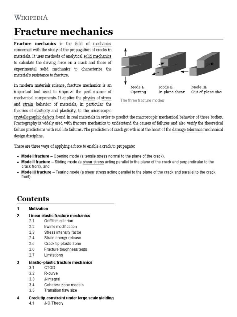Fracture Mechanics | PDF | Fracture Mechanics | Fracture