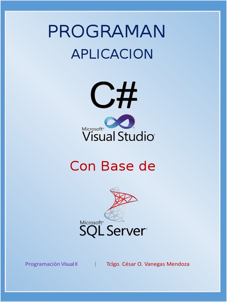 Manual Visual C# y SQL Server | PDF | Servidor SQL de Microsoft ...