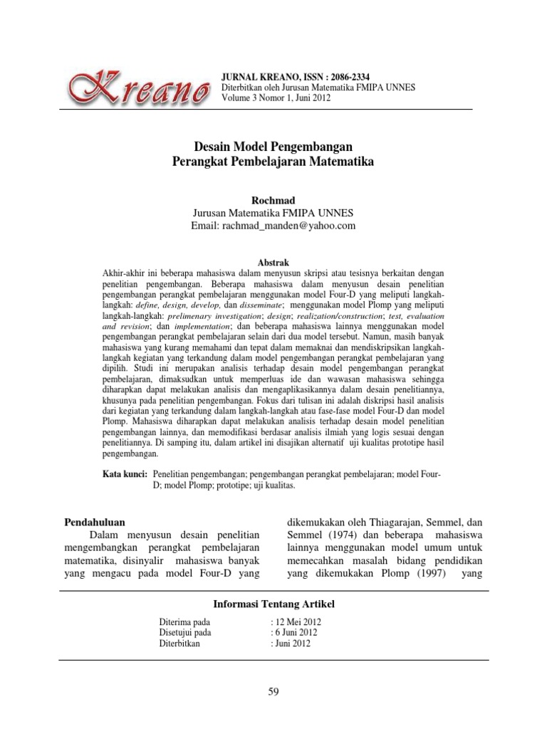 Model 4d PDF | PDF | Karier & Perkembangan