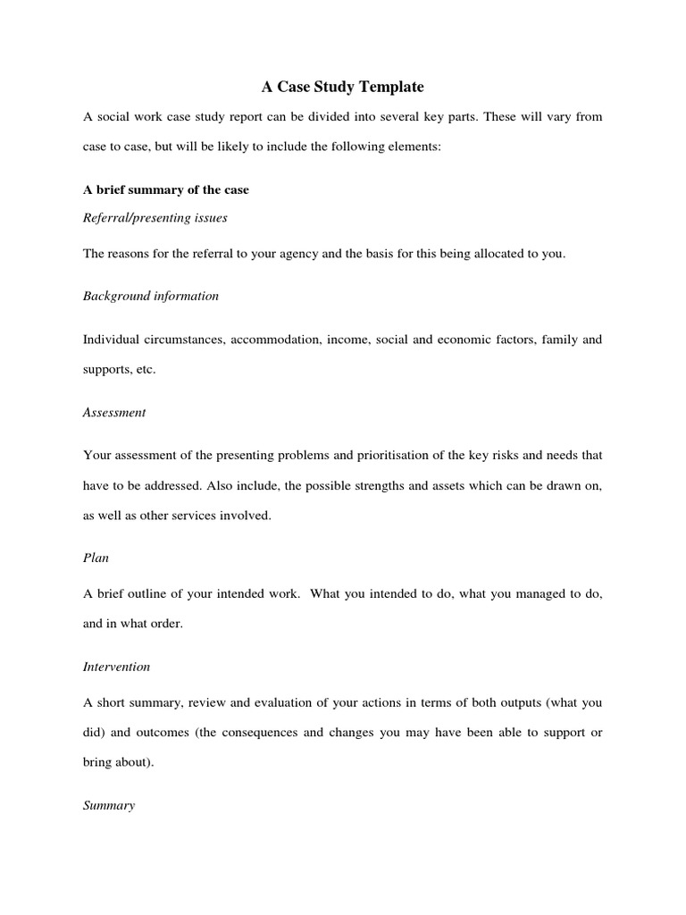 Case Study Template | PDF