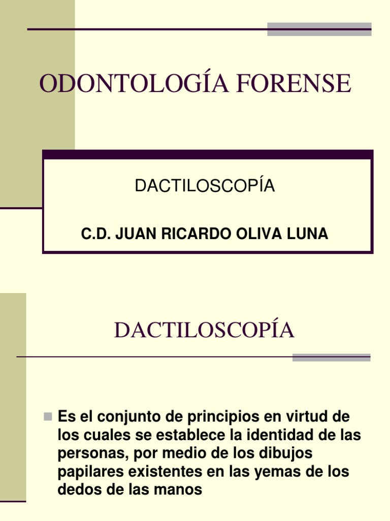 Dactiloscopía | PDF | Huella dactilar | Naturaleza