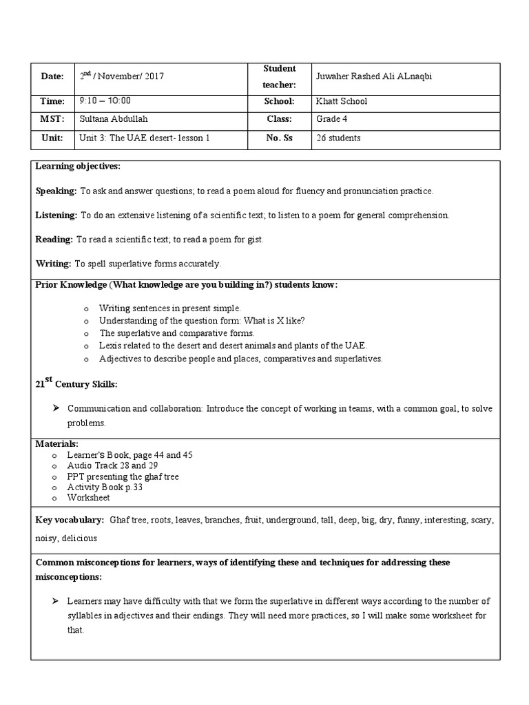 Lesson Plan 5 | PDF | Lesson Plan | Reading Comprehension