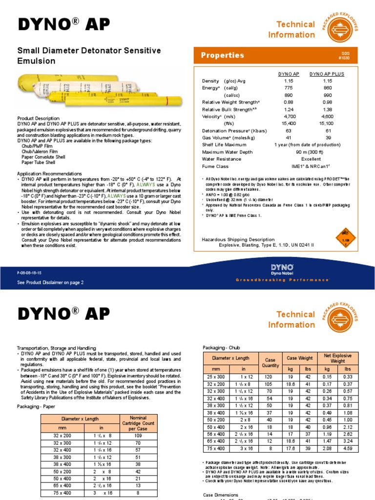 Dyno AP | PDF | Explosive Material | Nature