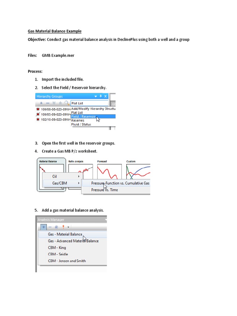 Gas Material Balance Example | PDF