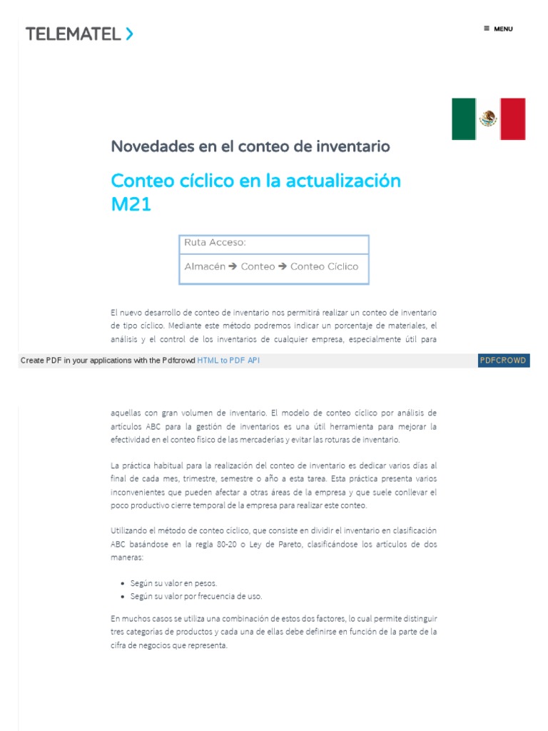 Conteo Inventario Ciclico | Inventario | Informática y tecnología de la ...