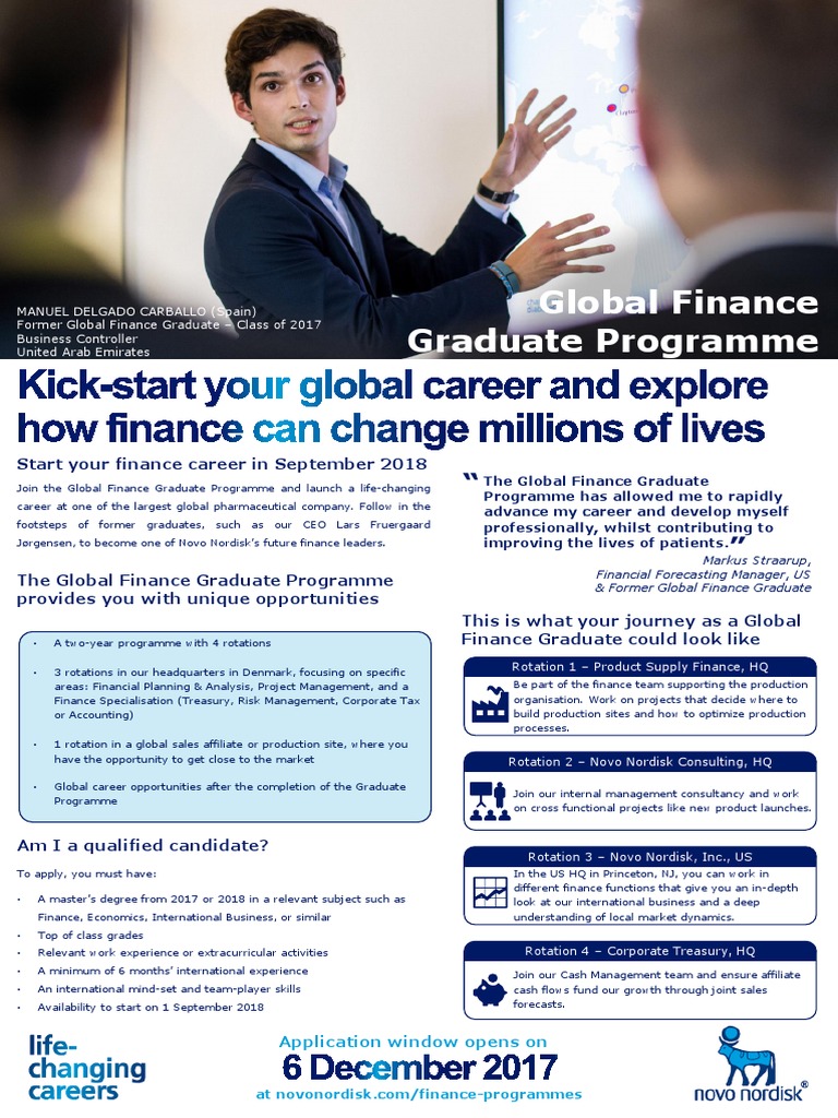 Global Finance Graduate Programme, Novo Nordisk | PDF | Global ...