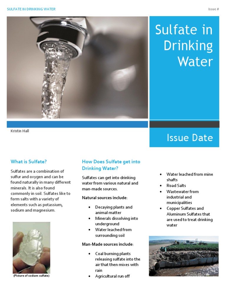 Sulfate in Drinking Water Information | PDF | Sulfate | Drinking Water