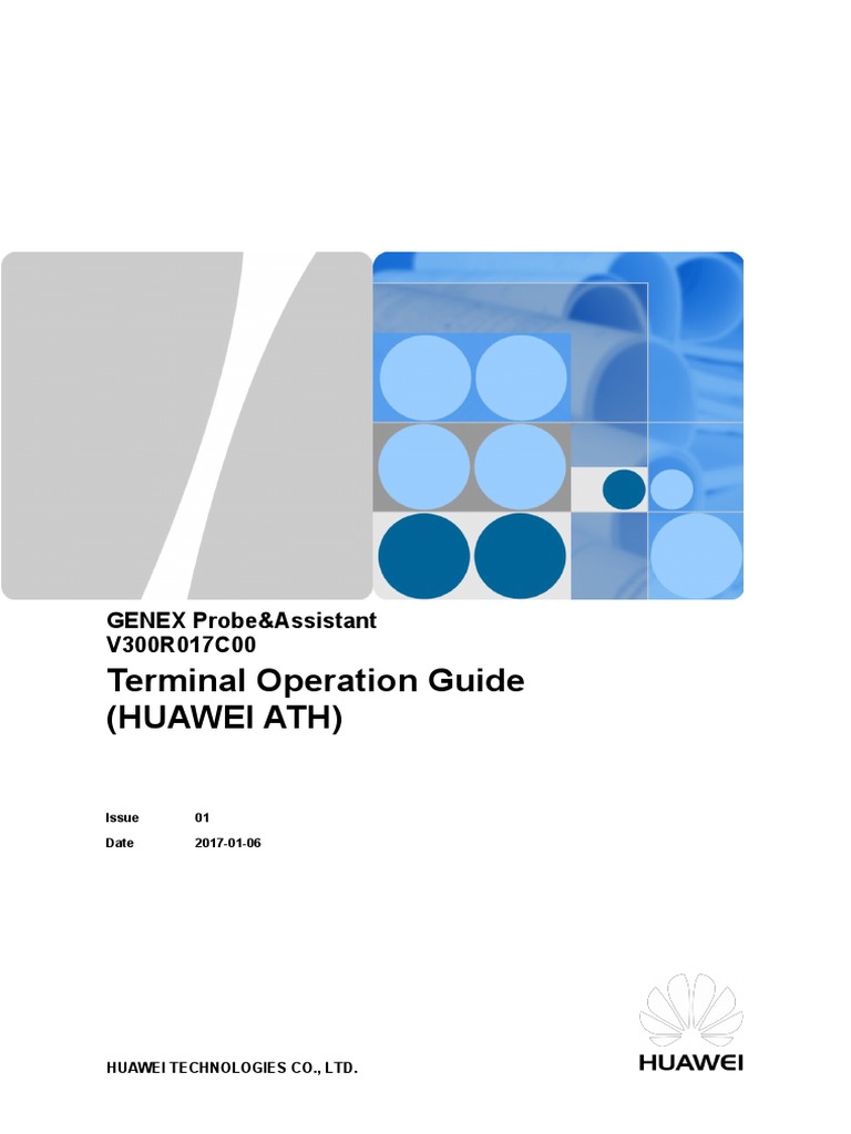 GENEX Probe&Assistant V300R017C00 Terminal Operation Guide (HUAWEI ATH ...