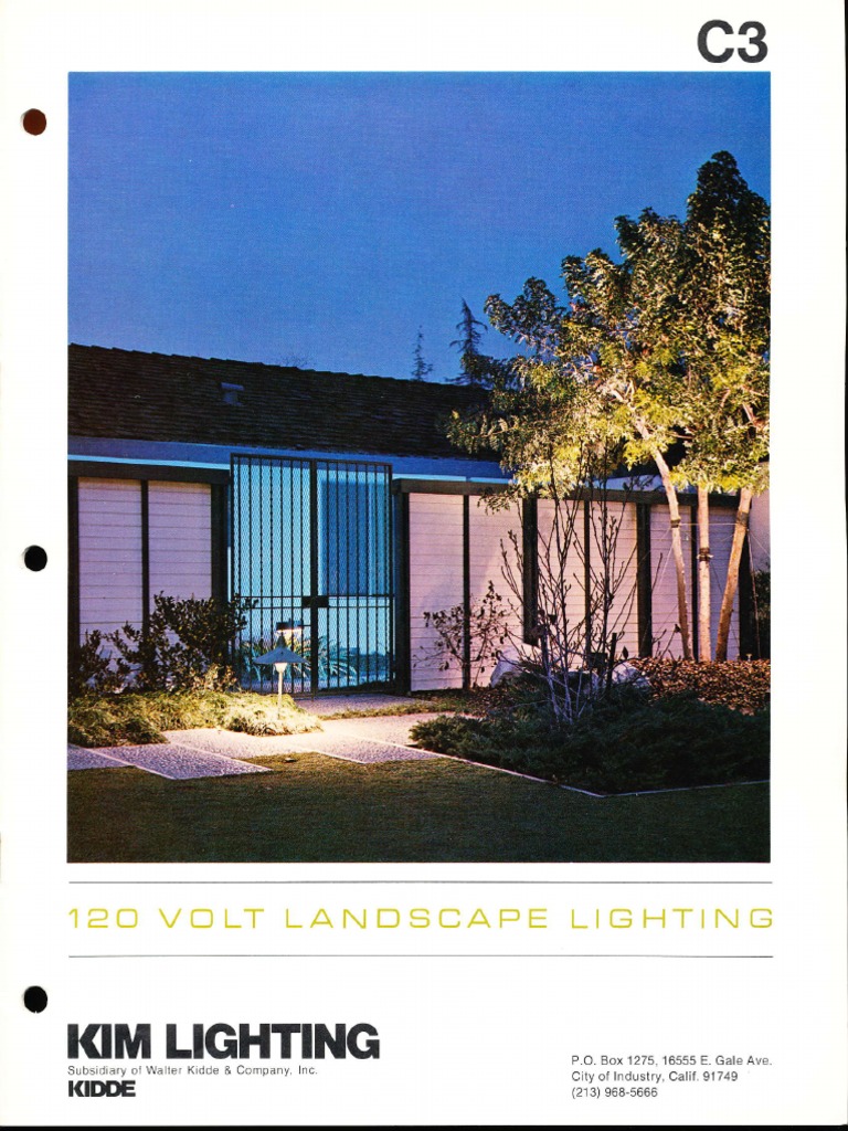 Kim Lighting 120 Volt Landscape Lighting Products Catalog 1977 ...