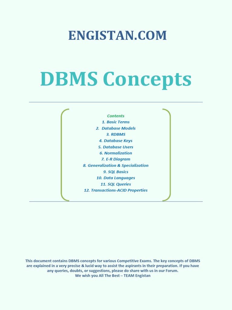 DBMS | PDF | Relational Database | Database Transaction
