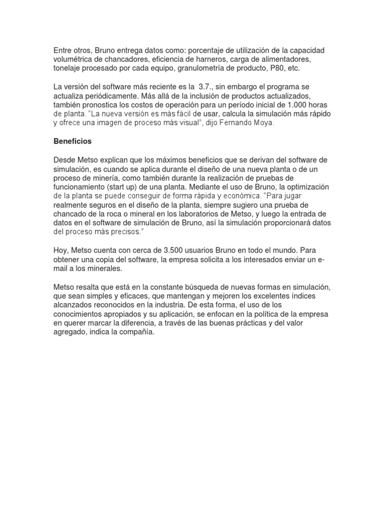 Bruno Metso | PDF | Simulación | Software