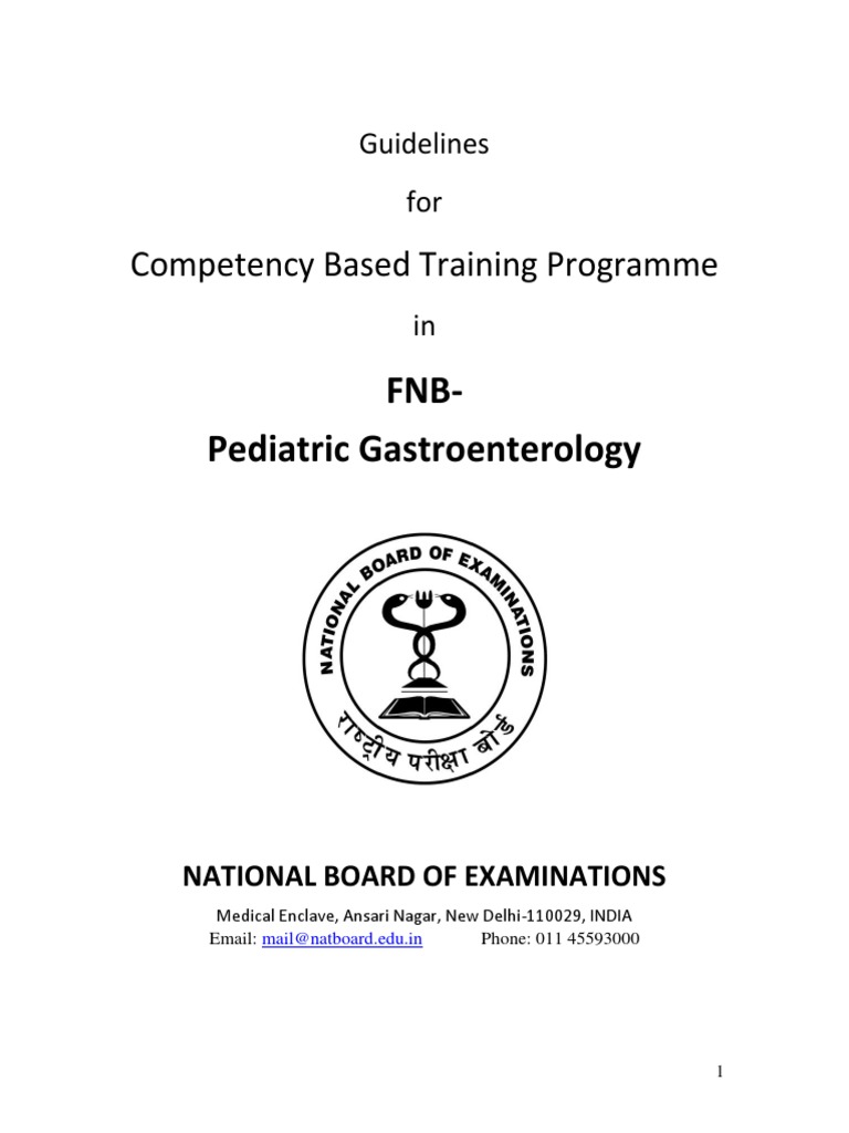 Guidelines for Competency Based Training in Pediatric Gastroenterology ...