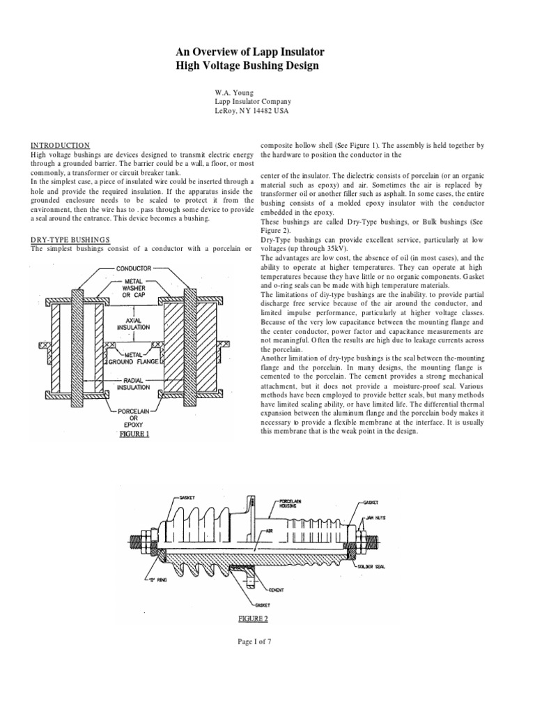 PCO-10techpaper Overview Bushings | PDF | Capacitor | Insulator (Electricity)