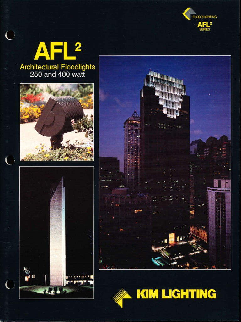 Kim Lighting AFL2 Series Architectural Floodlights Brochure 1994 | PDF ...