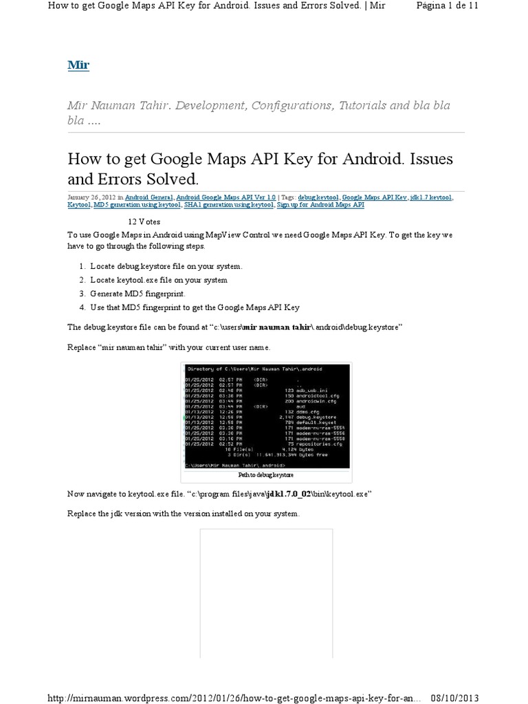 How To Get Google Maps API Key For Android. Issues and Errors Solved ...
