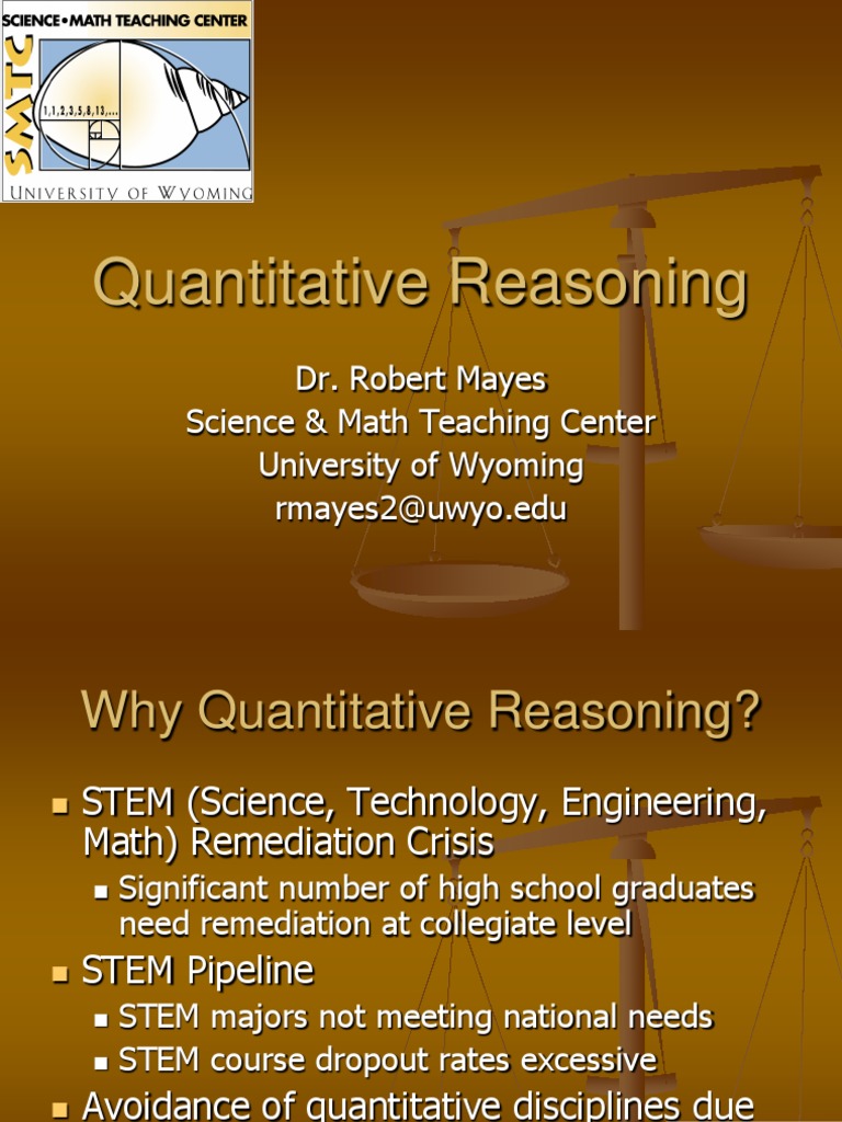 Quantitative Reasoning QR Stem MSP | PDF | Science, Technology ...