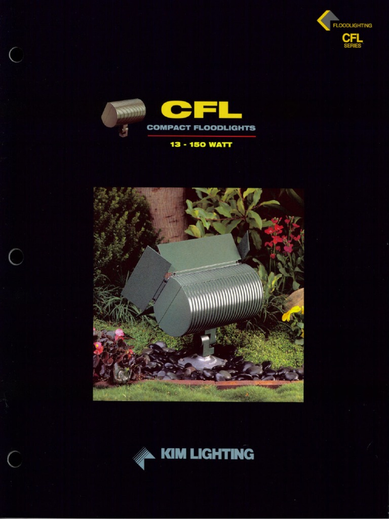 Kim Lighting CFL Floodlight Brochure 1998 | PDF