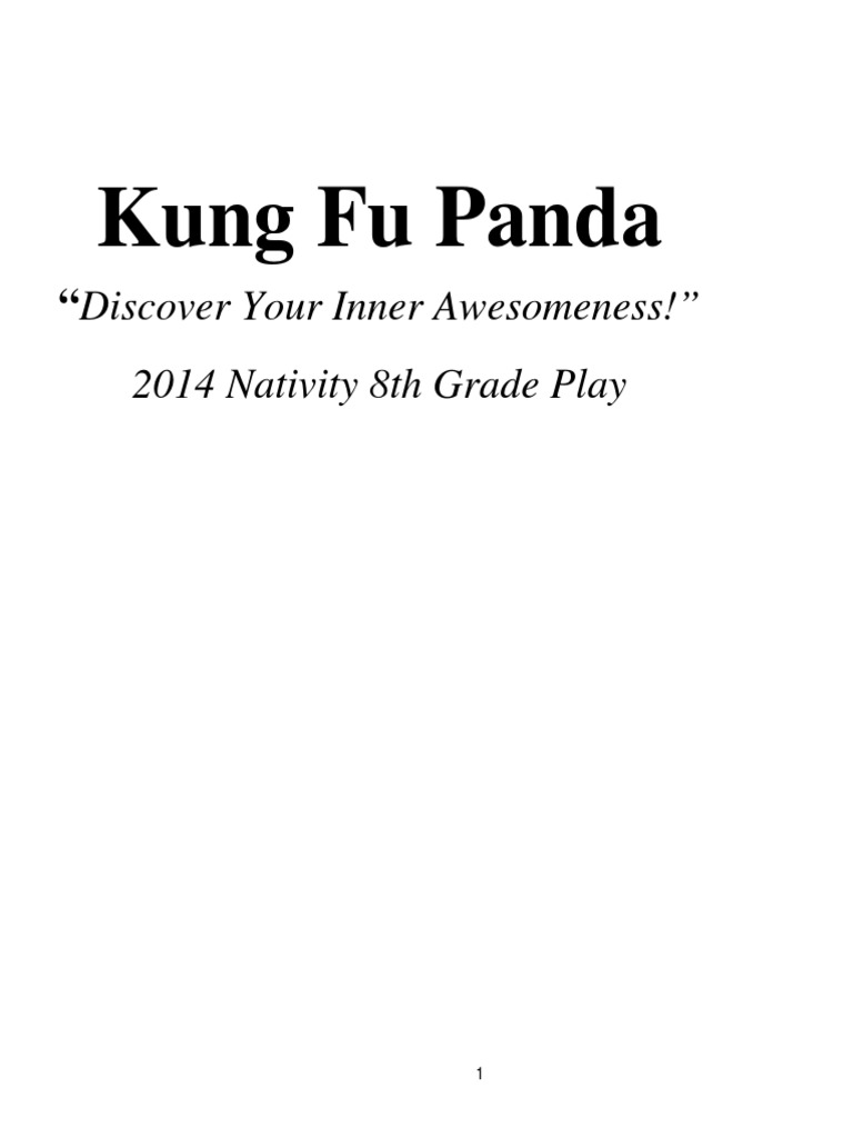 Kung Fu Panda Script | PDF