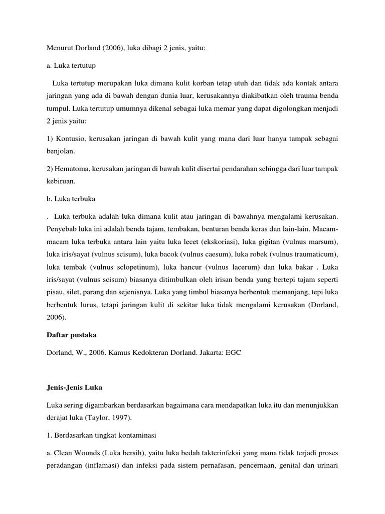 Jenis Luka | PDF
