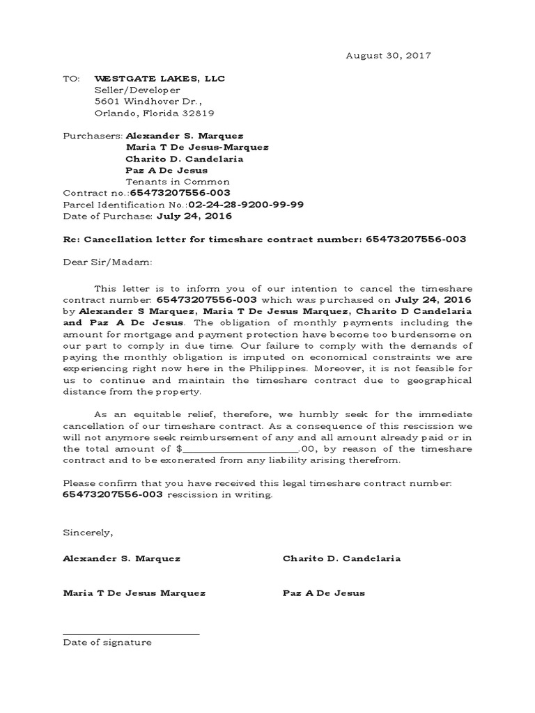 Cancellation Letter Cyd Et Al | PDF | Land Law | Common Law