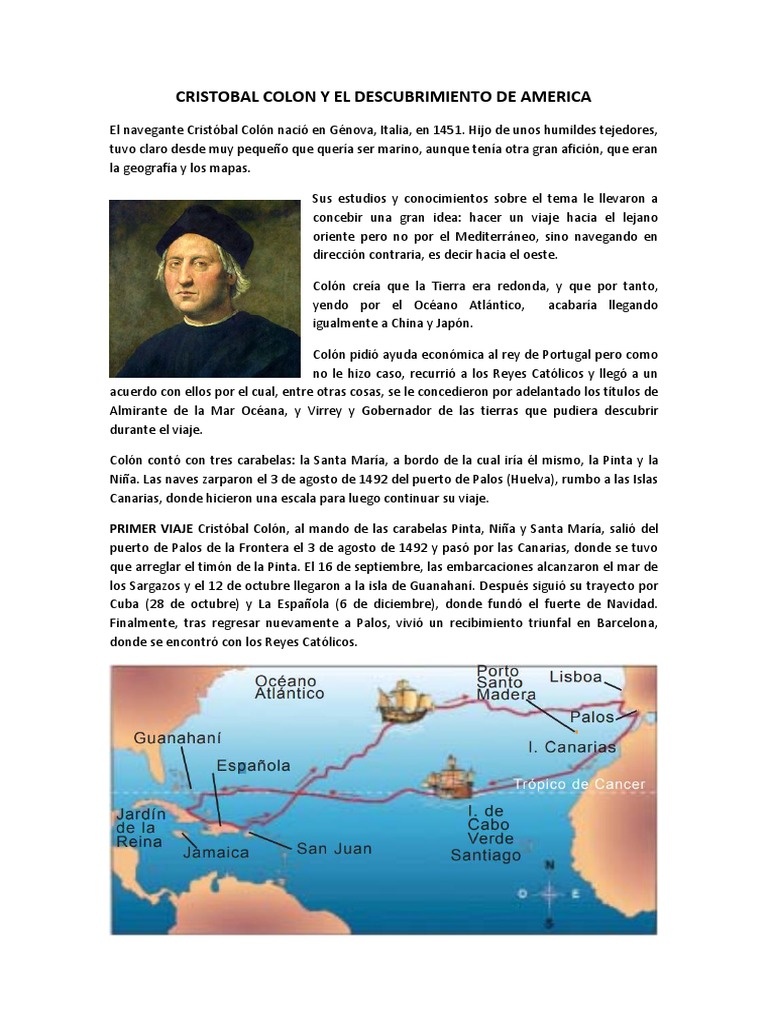 Cristobal Colon y El Descubrimiento de America | Cristobal colon ...