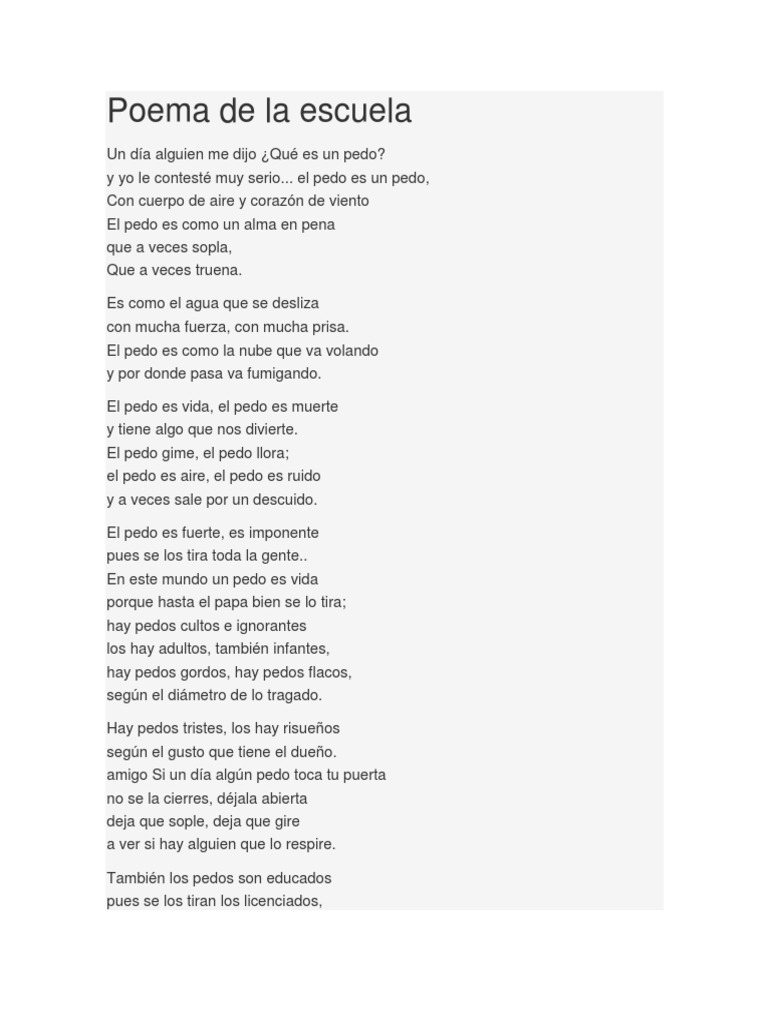Poema de La Escuela | PDF