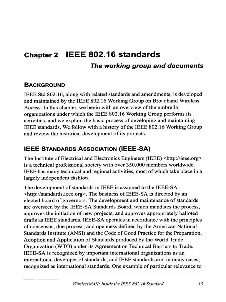 IEEE 802.16 Standards | PDF | Osi Model | Institute Of Electrical And ...