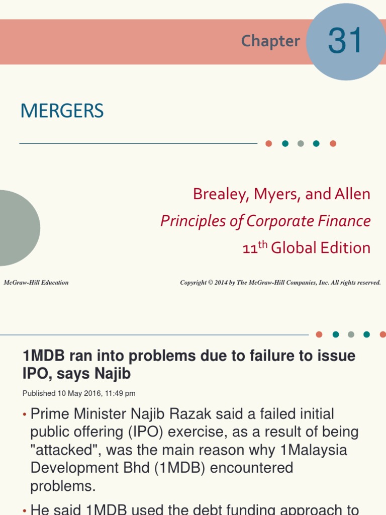 Mergers: Principles of Corporate Finance | PDF | Takeover | Mergers And ...