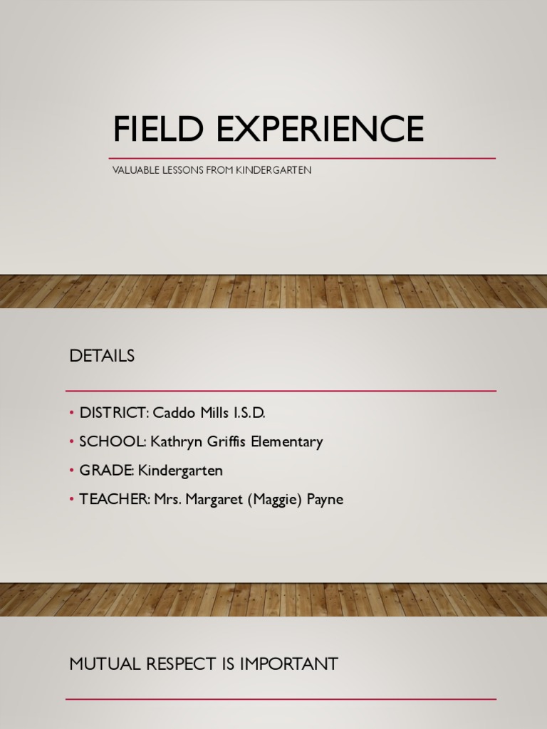 Field Experience PPT Jennifer Morrison 20171209 | PDF