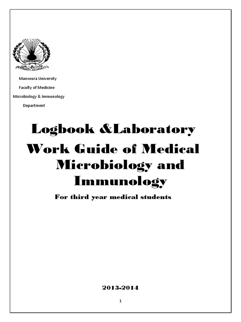 Logbook &laboratory Work Guide of Medical Microbiology and Immunology ...