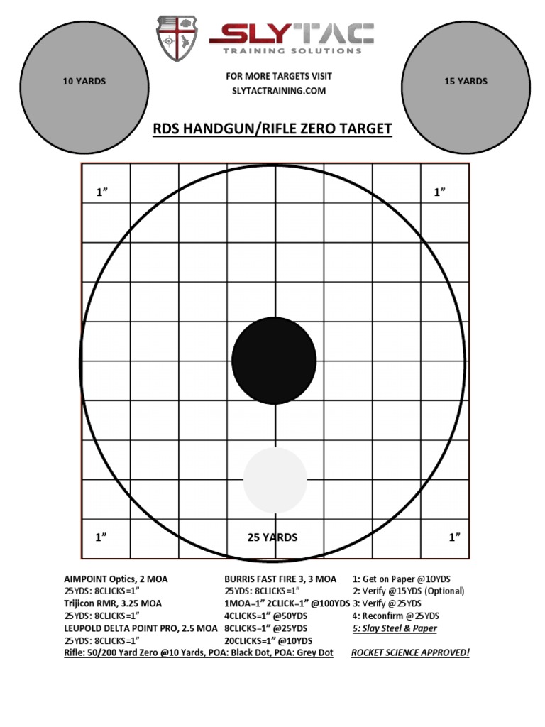 Rds Handgun Zero Target | PDF