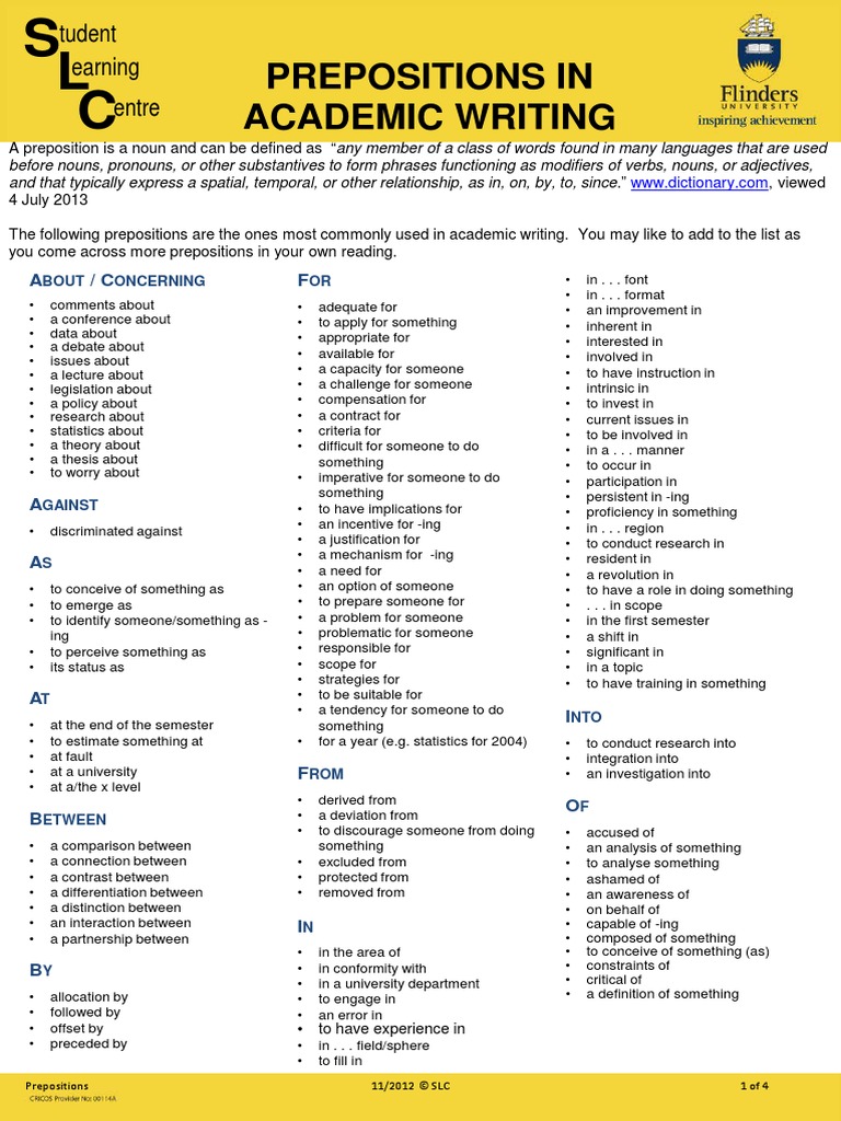 Prepositions | PDF | Noun | Preposition And Postposition