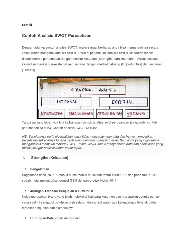 Contoh Swot | PDF