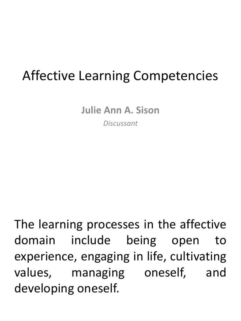 Affective Learning Competencies Report | Download Free PDF | Affect ...