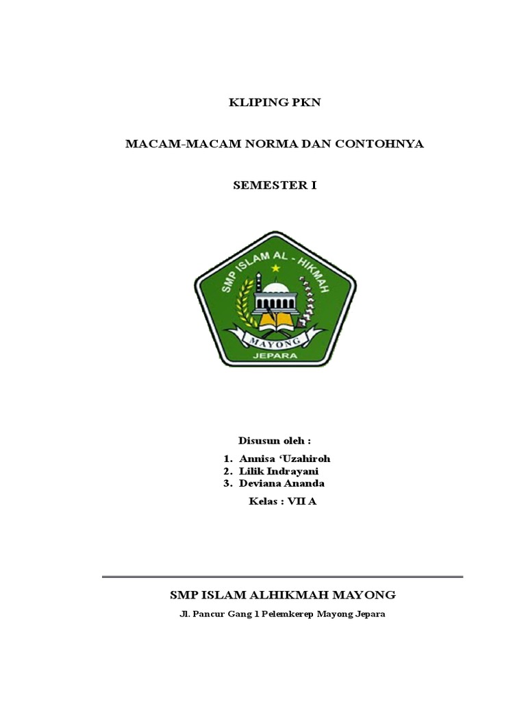 Macam-Macam Norma dan Contohnya | PDF