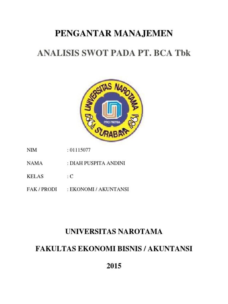 ANALISIS SWOT PADA PT BCA TBK | PDF