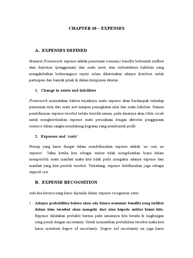 Resume Godfrey Chapter 10 Expenses | PDF