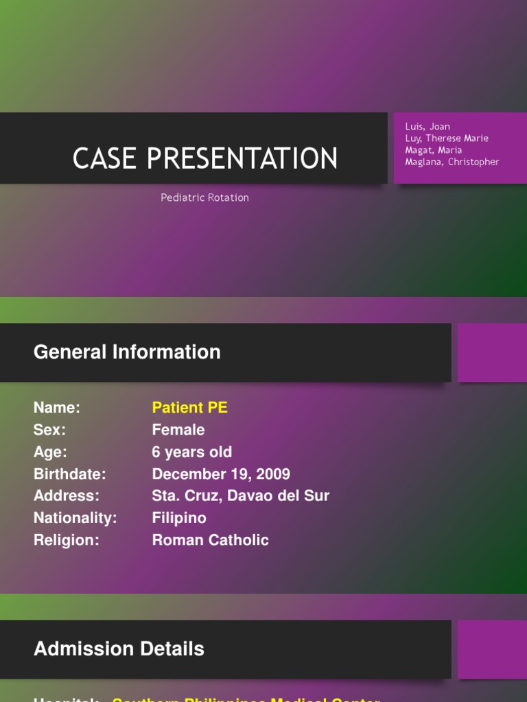HSP Case Presentation PDF | PDF | Medical Specialties | Health Sciences