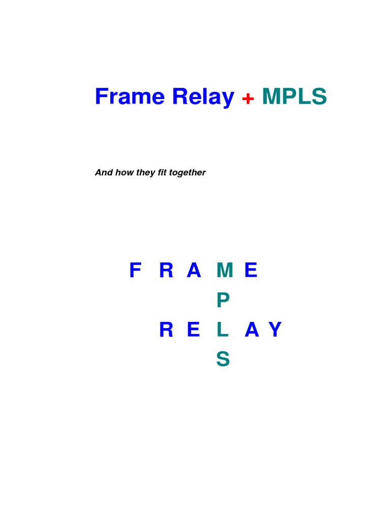 MPLS and Frame Relay | PDF | Multiprotocol Label Switching | Networking
