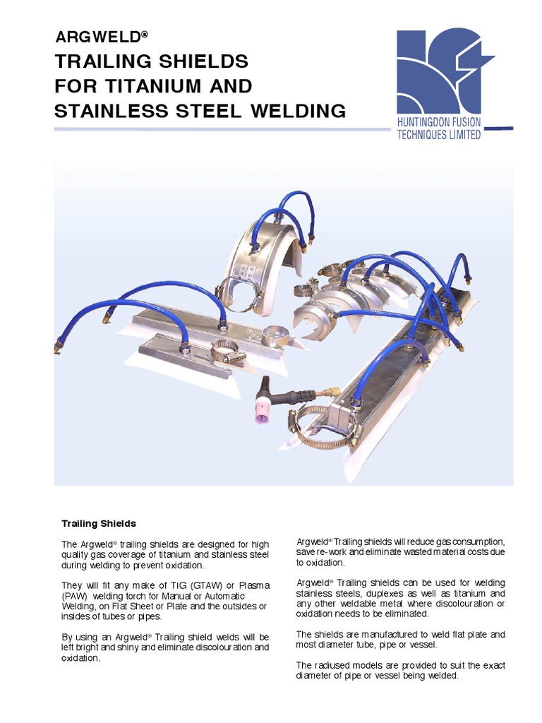 Trailing Shields For Titanium and Stainless Steel Welding: Argweld ...
