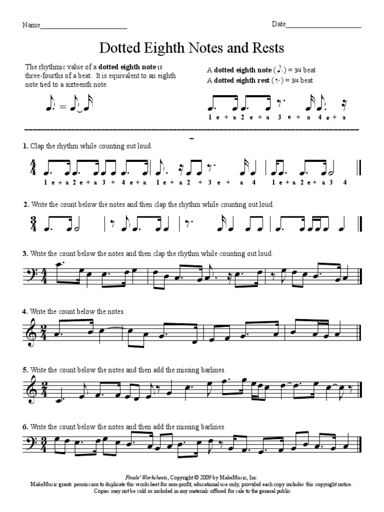 0024 Dotted Eighth Notes | PDF | Musical Compositions | Intellectual Works