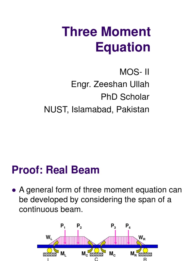 14 Three Moment Equation | Classical Mechanics | Physics & Mathematics ...