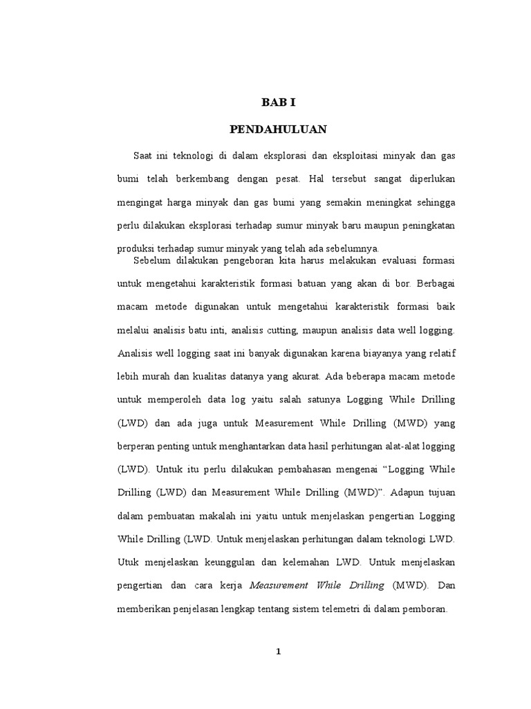 Makalah LWD Dan MWD | PDF