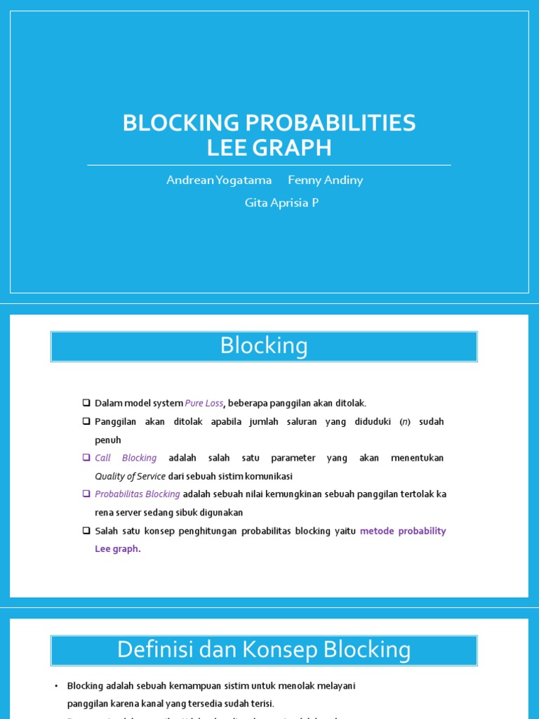 Blocking Probabilities Lee Graph | PDF