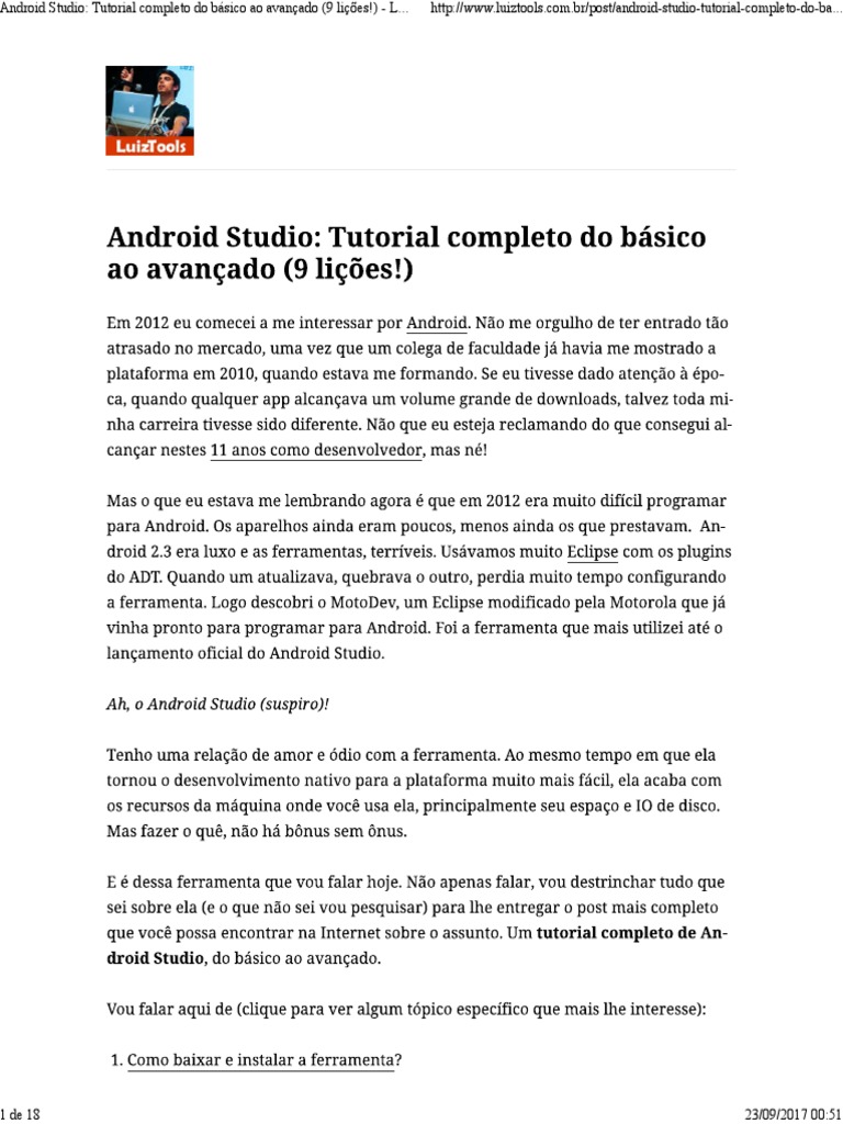 Compreensivo tutorial passo-a-passo sobre o desenvolvimento de ...